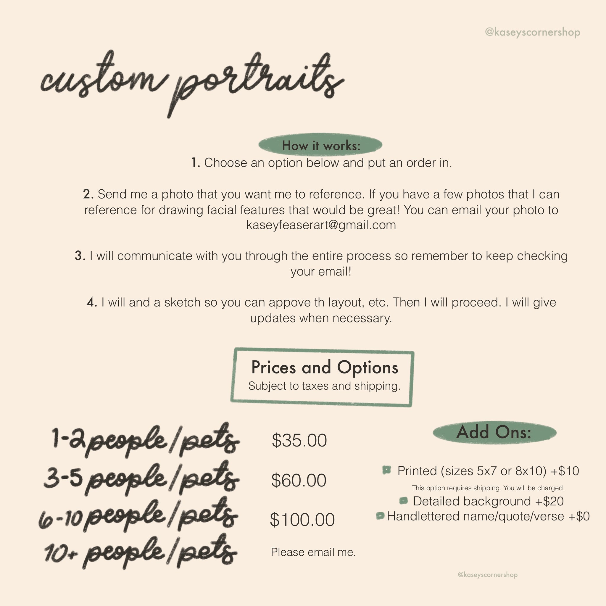 CUSTOM Digital Portrait with Physical Print Option – Common Grace Print ...